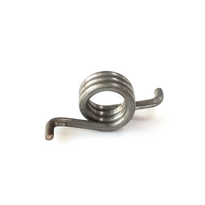 China Double Hook Torsion Spring 304 Stainless Steel Precision Small Clip Torsion Spring with Dual Straight Hook Arms for sale