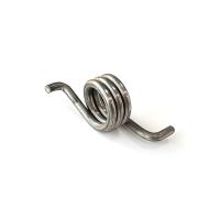 China Double Hook Torsion Spring 304 Stainless Steel Precision Small Clip Torsion Spring with Dual Straight Hook Arms for sale