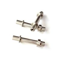 China SUS304 Double Flange Positioning Axle Flanged Locating Pin Swiss Turned Stepped Dowel Pin Guide Shaft with Internal Thread for sale