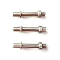 China SUS304 Double Flange Positioning Axle Flanged Locating Pin Swiss Turned Stepped Dowel Pin Guide Shaft with Internal Thread for sale