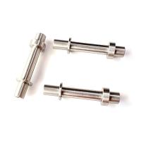 China SUS304 Double Flange Positioning Axle Flanged Locating Pin Swiss Turned Stepped Dowel Pin Guide Shaft with Internal Thread for sale
