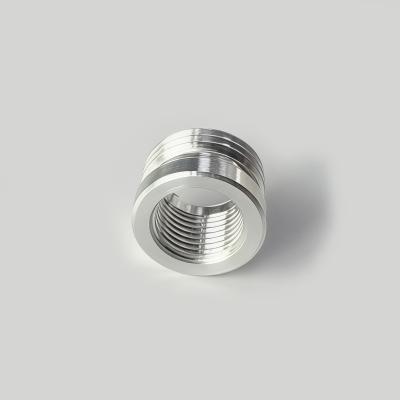 China 6061 Aluminum Thread Ferrule CNC Turning Precision Machined Threaded Bushing Sleeve Connector Adapter for sale
