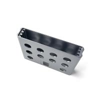 China 6063 Aluminum Electronic Enclosure CNC Machined Amplifier Instrument Housing Grey Anodized Circuit Board Shell for sale