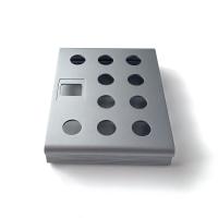 China 6063 Aluminum Electronic Enclosure CNC Machined Amplifier Instrument Housing Grey Anodized Circuit Board Shell for sale