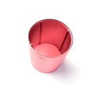 China 6063 Cylindrical Aluminum Speaker Shell Matte Rose Red Anodized CNC Machined Bluetooth Audio Enclosure Tube for sale