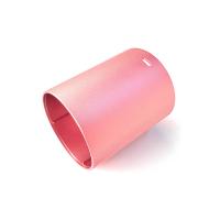 China 6063 Cylindrical Aluminum Speaker Shell Matte Rose Red Anodized CNC Machined Bluetooth Audio Enclosure Tube for sale