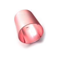 China 6063 Cylindrical Aluminum Speaker Shell Matte Rose Red Anodized CNC Machined Bluetooth Audio Enclosure Tube for sale