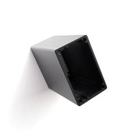 China Extruded Aluminum Electronic Controller Enclosure CNC Machined Rectangular Black Anodized Control Box Housing for sale