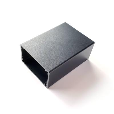 China Extruded Aluminum Electronic Controller Enclosure CNC Machined Rectangular Black Anodized Control Box Housing for sale