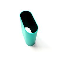 China Extruded Oval Aluminum Enclosure Hollow Elliptical Electronic Shell with Lake Green Matte Sandblasted Anodization for sale