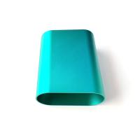China Extruded Oval Aluminum Enclosure Hollow Elliptical Electronic Shell with Lake Green Matte Sandblasted Anodization for sale