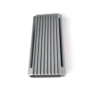 China Extruded Heatsink Aluminum Enclosure M.2 SSD Cooling Case Gray Anodized Electronic Housing for Heat Dissipation for sale