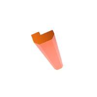 China Single C Groove Aluminum Extrusion Rail Decorative Equipment Mounting Strip Orange Anodized C Channel Bar for sale