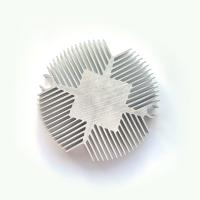 China Sunflower Round LED Aluminum Heatsink 6063-T5 Precision CNC Machined Enclosure with Mount Surface & Buckle Slots for sale