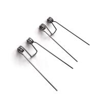China Custom Dual Coil Double Torsion Spring Carbon Steel Nickel Plated LED Downlight Clip Spring Lighting Fixture Torsion Spring for sale