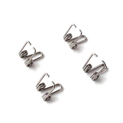 China Custom SUS304 Double Torsion Spring Small LED Light Retaining Clip Spring With Dual Torque Arms OEM Manufacturer for sale