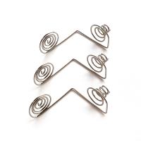 China Custom Dual Coil Stainless Steel Battery Conductive Contact Spring Wire Forming Electronic Spring Manufacturer for sale