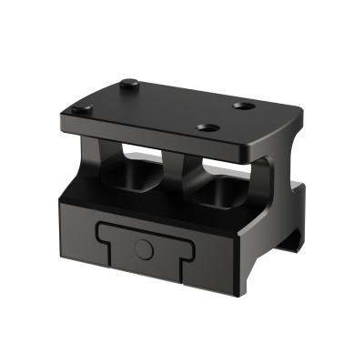 China CNC Machined 407K Picatinny Riser Mount 6061 Aluminum Black Anodized Red Dot Optic Riser Mount Custom OEM Manufacturer for sale