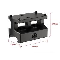 China CNC Machined Doctor Vortex Venom Picatinny Mount 6061 Aluminum Black Anodized Red Dot Optic Riser Manufacturer for sale