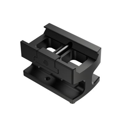 China CNC Machined RMR Picatinny Riser Mount 6061 Aluminum Black Anodized Red Dot Mount Custom OEM Manufacturer for sale