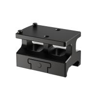 China CNC Machined RMR Picatinny Riser Mount 6061 Aluminum Black Anodized Red Dot Mount Custom OEM Manufacturer for sale