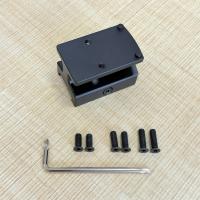 China CNC Machined RMR Picatinny Riser Mount 6061 Aluminum Black Anodized Red Dot Mount Custom OEM Manufacturer for sale