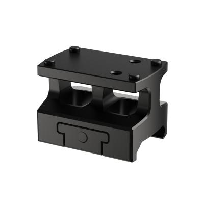 China Custom RMSc Riser Mount CNC Machined 6061 Aluminum RMSc Picatinny Red Dot Mount Black Anodized for Optic Installation for sale
