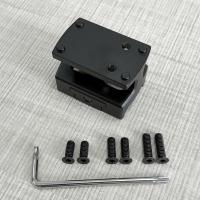 China Custom RMSc Riser Mount CNC Machined 6061 Aluminum RMSc Picatinny Red Dot Mount Black Anodized for Optic Installation for sale