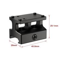 China Custom RMSc Riser Mount CNC Machined 6061 Aluminum RMSc Picatinny Red Dot Mount Black Anodized for Optic Installation for sale