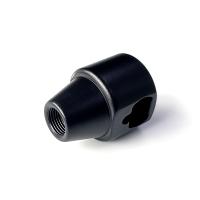 China CNC Machined 6061 Aluminum Lock Knob Tapered Threaded Adjustment Sleeve Black Anodized Camera Stand Locking Sleeve for sale