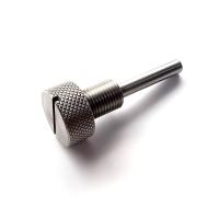 China Custom CNC Swiss Turned SUS304 Knurled Thumb Screw Adjustment Stop Pin Hand Twist Positioning Fixture Locating Limit Pin for sale