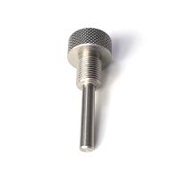 China Custom CNC Swiss Turned SUS304 Knurled Thumb Screw Adjustment Stop Pin Hand Twist Positioning Fixture Locating Limit Pin for sale