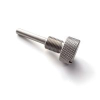 China Custom CNC Swiss Turned SUS304 Knurled Thumb Screw Adjustment Stop Pin Hand Twist Positioning Fixture Locating Limit Pin for sale