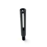 China CNC Machined 6063 Aluminum Tripod Extension Sleeve Knurled Camera Support Tube Black Anodized Threaded Adjustable Adjuster Tube for sale