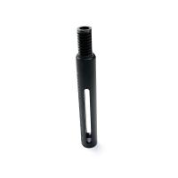China CNC Machined 6063 Aluminum Tripod Extension Sleeve Knurled Camera Support Tube Black Anodized Threaded Adjustable Adjuster Tube for sale