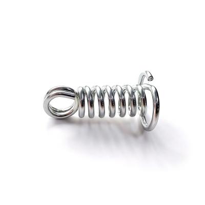 China Custom Single Closed Loop Extension Spring Music Wire SWP-B Blue Zinc Plated Mechanical Reset Pull Spring for sale