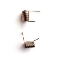 China Custom 304 Stainless Steel Double Leg Torsion Spring Polished Passivated Small Precision Rotational Torsion Spring for sale