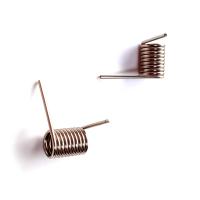China Custom 304 Stainless Steel Double Leg Torsion Spring Polished Passivated Small Precision Rotational Torsion Spring for sale