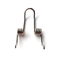 China Custom Music Wire Double Torsion Spring Nickel Plated Dual Coil U-Shaped Clamping Torsion Spring for Stationery Clip Use for sale