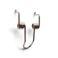 China Custom Music Wire Double Torsion Spring Nickel Plated Dual Coil U-Shaped Clamping Torsion Spring for Stationery Clip Use for sale