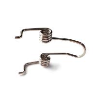China Custom Music Wire Double Torsion Spring Nickel Plated Dual Coil U-Shaped Clamping Torsion Spring for Stationery Clip Use for sale