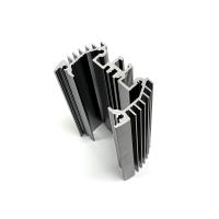 China Custom 6063-T5 Extruded Aluminum Heat Sink Enclosure Grey Anodized Industrial Power Supply Aluminum Profile for sale