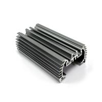 China Custom 6063-T5 Extruded Aluminum Heat Sink Enclosure Grey Anodized Industrial Power Supply Aluminum Profile for sale