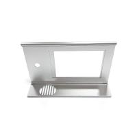 China L Shape Aluminum Enclosure Silver Anodized CNC Machined Control Panel Industrial Touch Screen Front Housing for sale