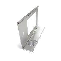 China L Shape Aluminum Enclosure Silver Anodized CNC Machined Control Panel Industrial Touch Screen Front Housing for sale