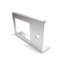 China L Shape Aluminum Enclosure Silver Anodized CNC Machined Control Panel Industrial Touch Screen Front Housing for sale