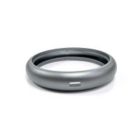 China Custom CNC Machined 6061-T6 Aluminum Ring Bezel Turn-Mill Machined Matte Grey Anodized Decorative Circular Frame for sale