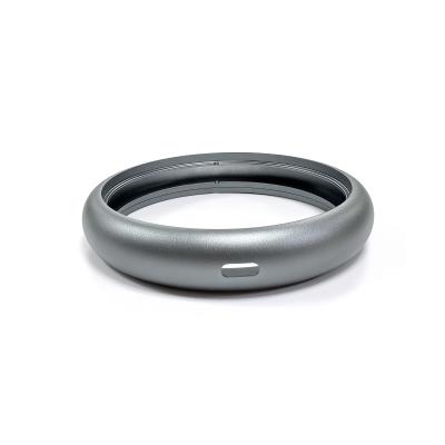 China Custom CNC Machined 6061-T6 Aluminum Ring Bezel Turn-Mill Machined Matte Grey Anodized Decorative Circular Frame for sale