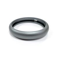 China Custom CNC Machined 6061-T6 Aluminum Ring Bezel Turn-Mill Machined Matte Grey Anodized Decorative Circular Frame for sale