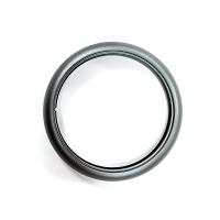 China Custom CNC Machined 6061-T6 Aluminum Ring Bezel Turn-Mill Machined Matte Grey Anodized Decorative Circular Frame for sale